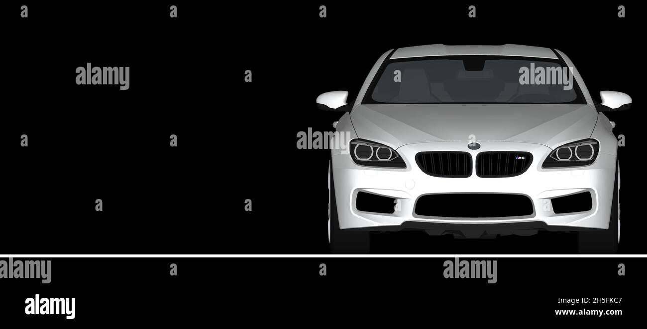 BMW Front view with Black Background Stock Photo - Alamy