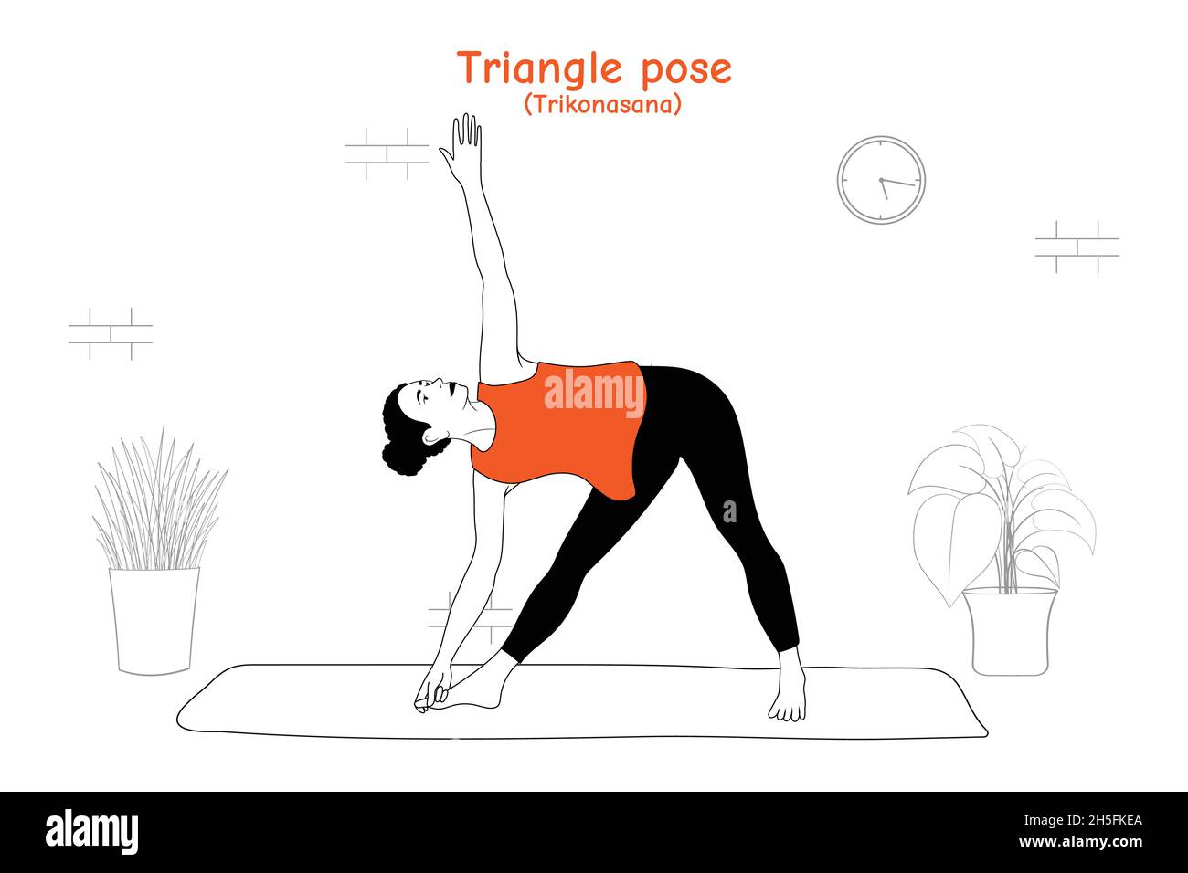 Triangle pose Cut Out Stock Images & Pictures - Alamy