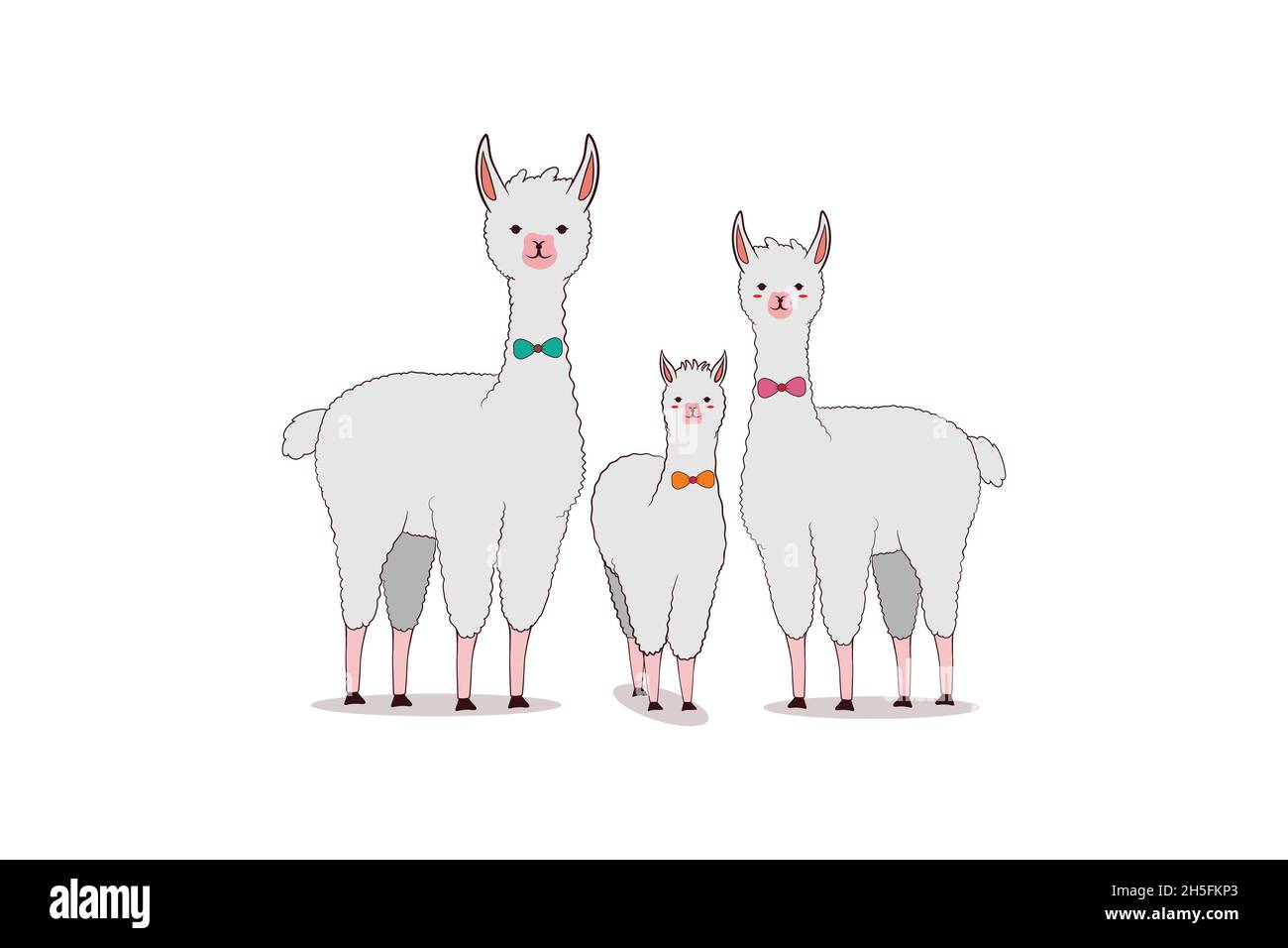 Lama family Stock Vector Images - Alamy