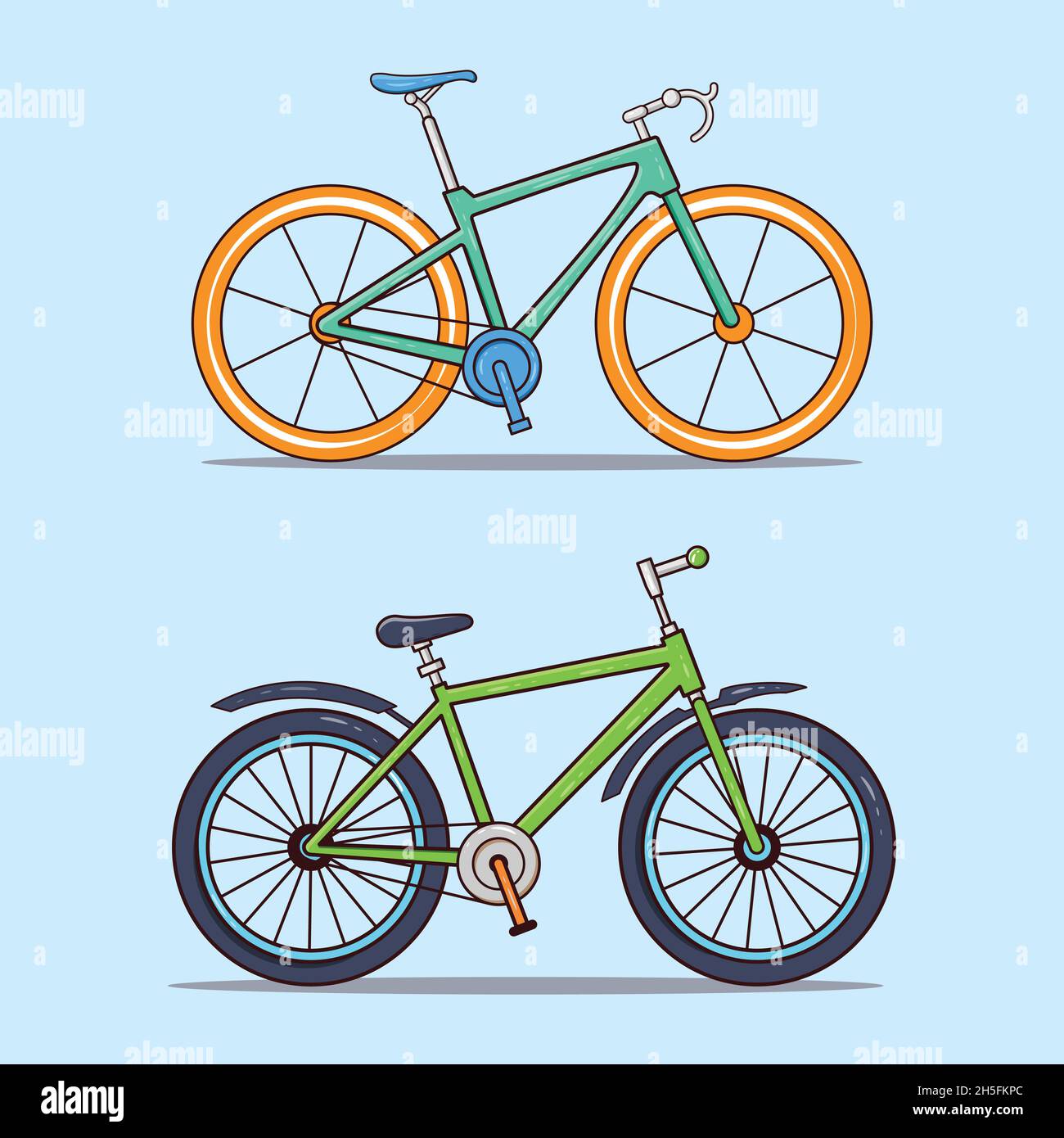 Two wheel bicycles Stock Vector Images - Alamy