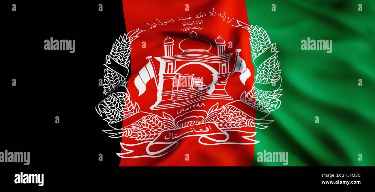 Waving flag concept. National flag of the Islamic Republic of ...