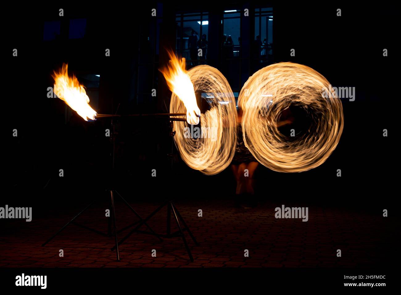 Young fire performer hi-res stock photography and images - Alamy
