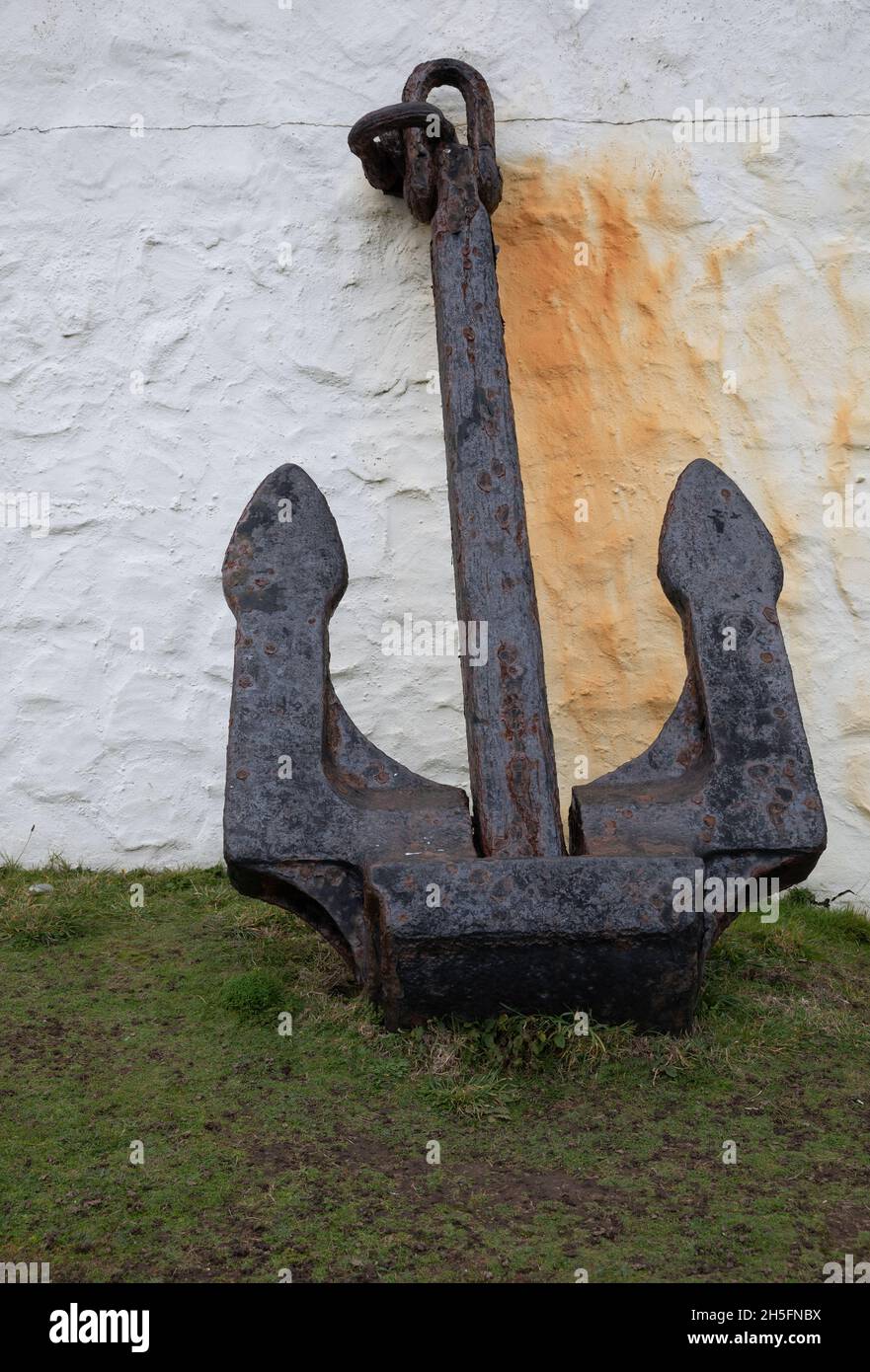 A large ships anchor at Land's End in Cornwall,UK Stock Photo - Alamy