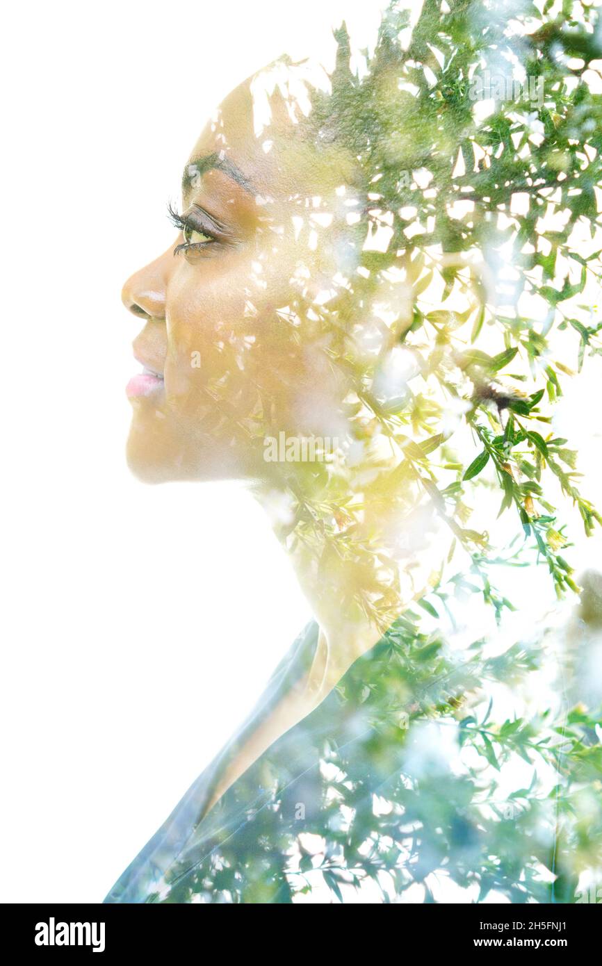Double exposure face hi-res stock photography and images - Alamy