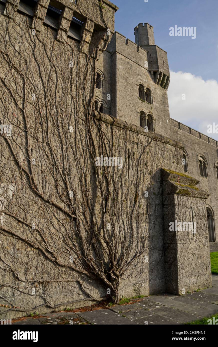 Penrhyn Castle, a country house in a former Norman and medieval castle ...
