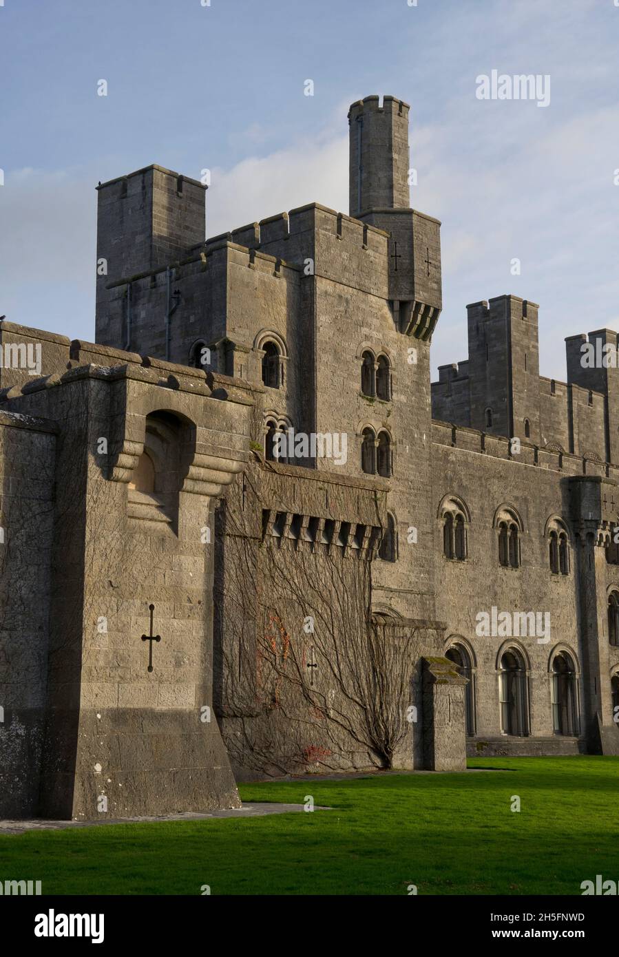 Penrhyn Castle, a country house in a former Norman and medieval castle ...