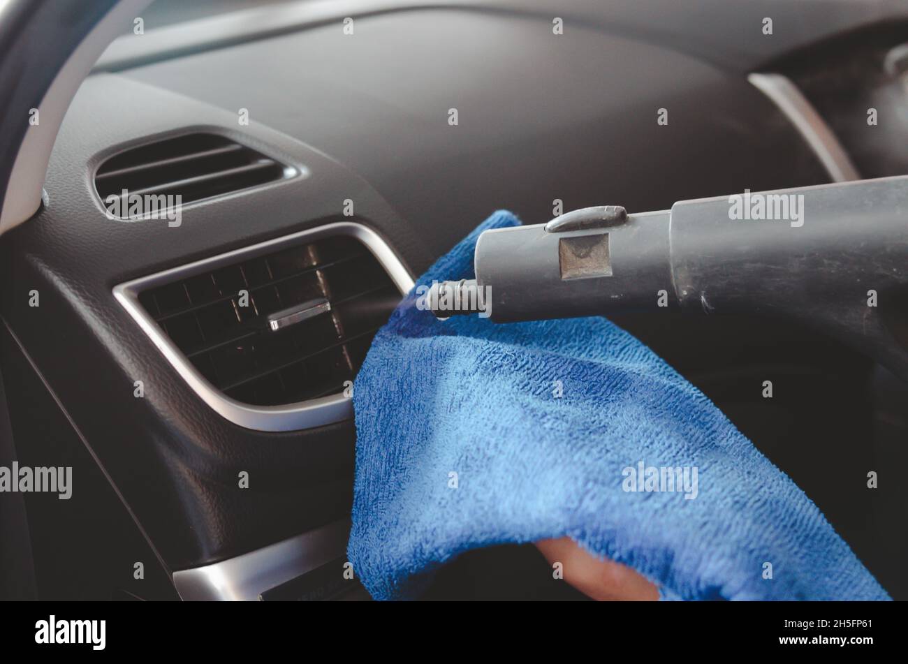 High-pressure heat steam sterilizes vehicle air vent Stock Photo - Alamy