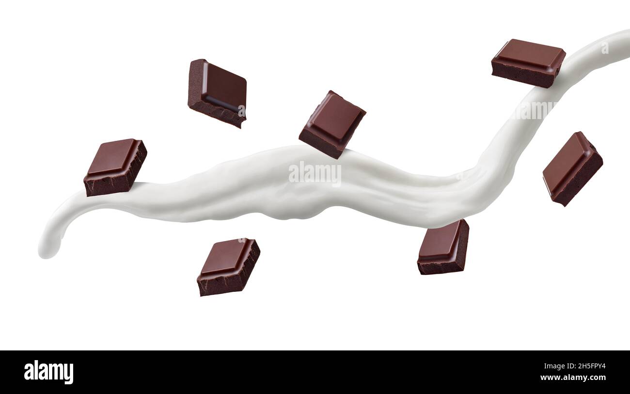 Chocolate drink flow splash hi-res stock photography and images - Alamy