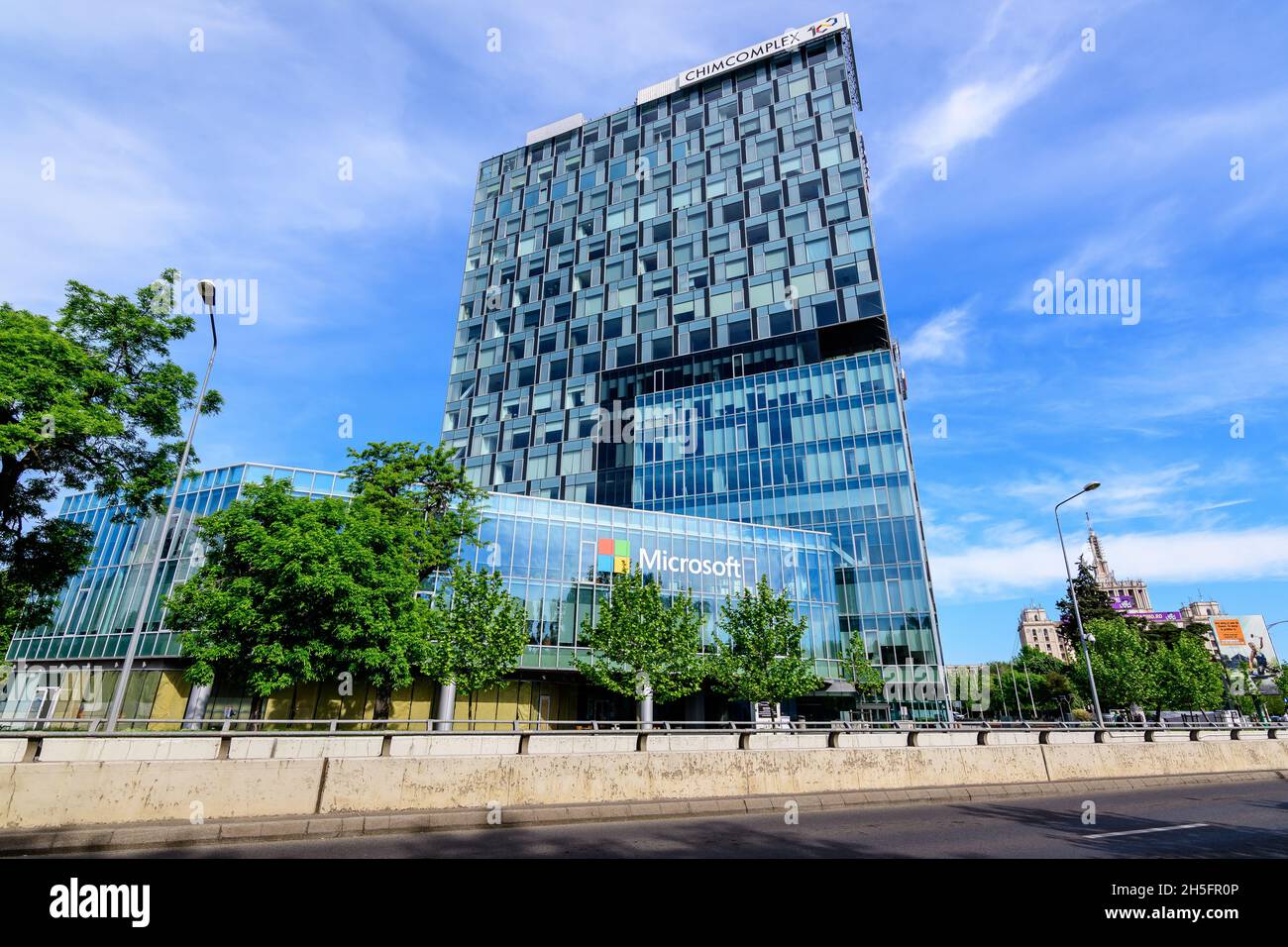 Bucharest, Romania - 15 May 2021: South Tower of the City Gate Towers ...