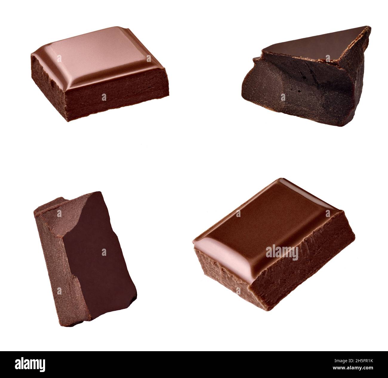 chocolate piece sweet food dessert falling Stock Photo - Alamy