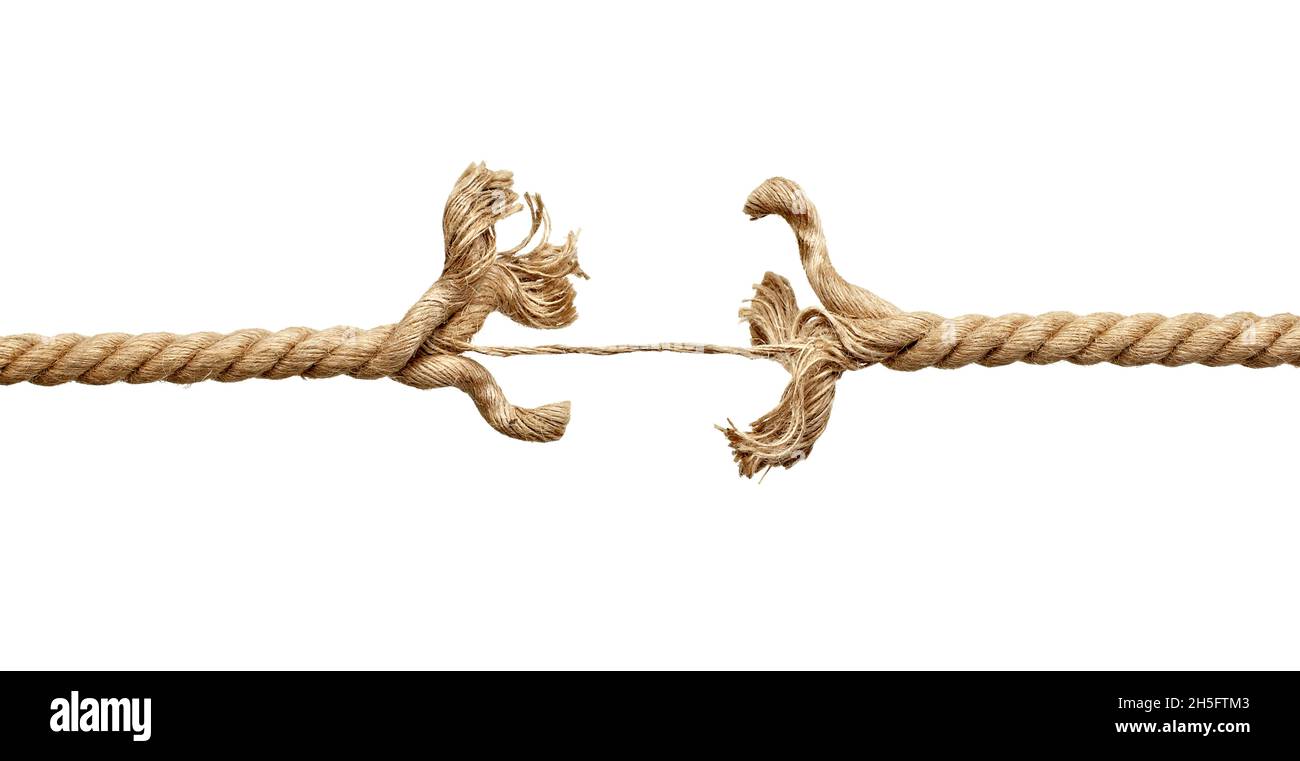 string rope cord pressure broken stress Stock Photo - Alamy