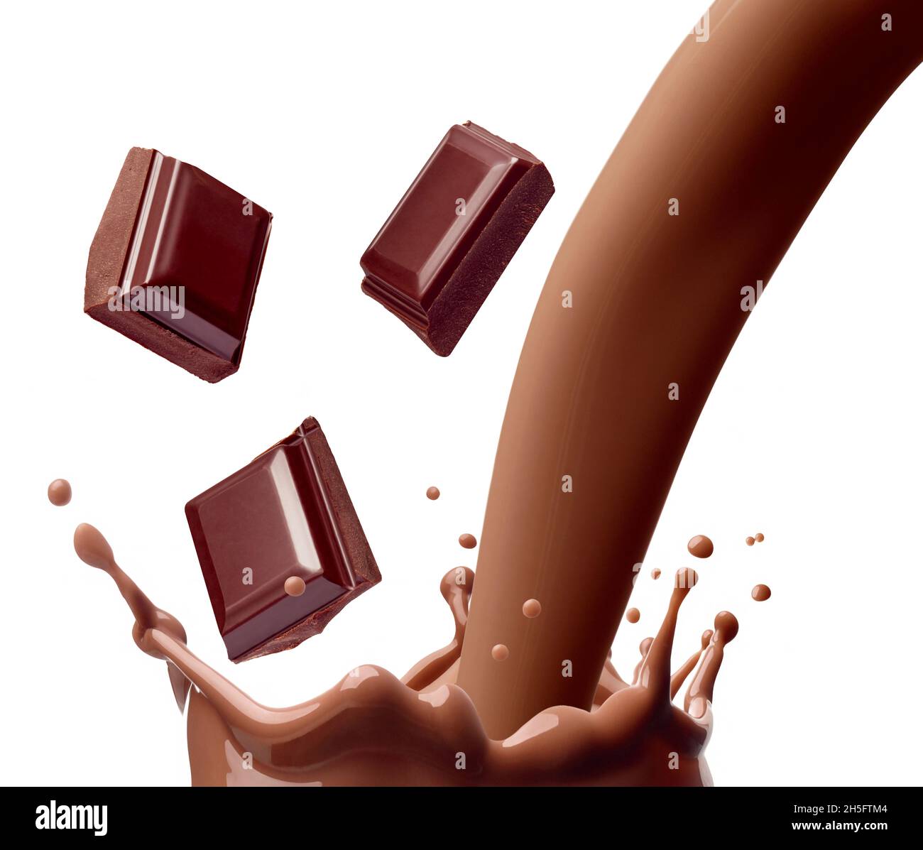 chocolate milk drink splash glass Stock Photo - Alamy