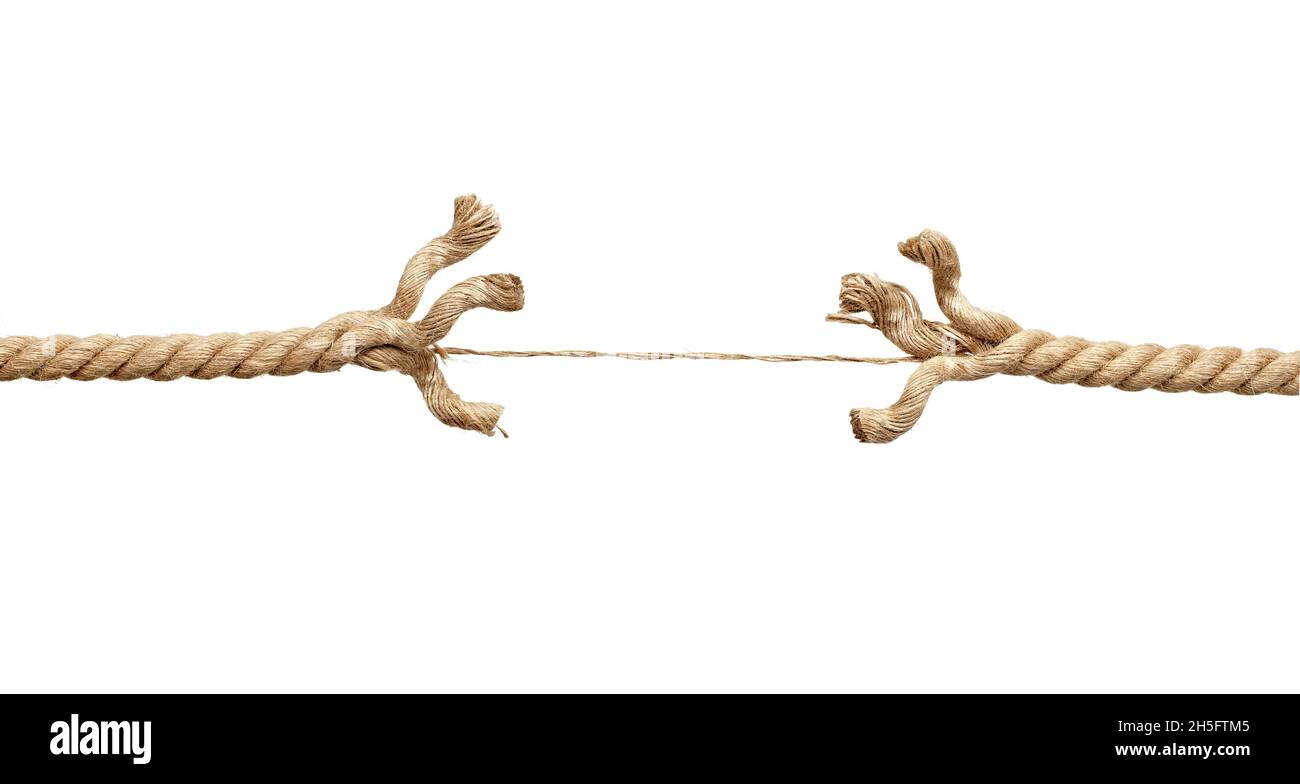 string rope cord pressure broken stress Stock Photo - Alamy