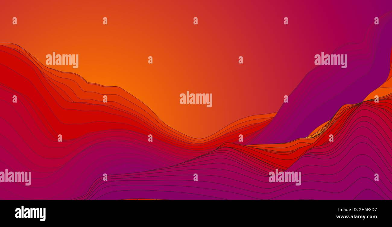 Vector abstract colorful flowing wave lines background. Design element ...