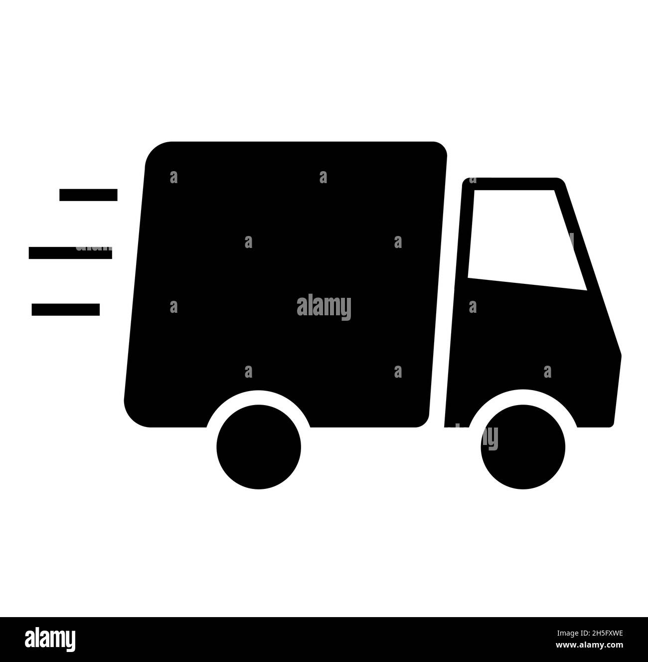 Fast Shipping delivery truck icon isolated on white background vector illustration Stock Vector ...