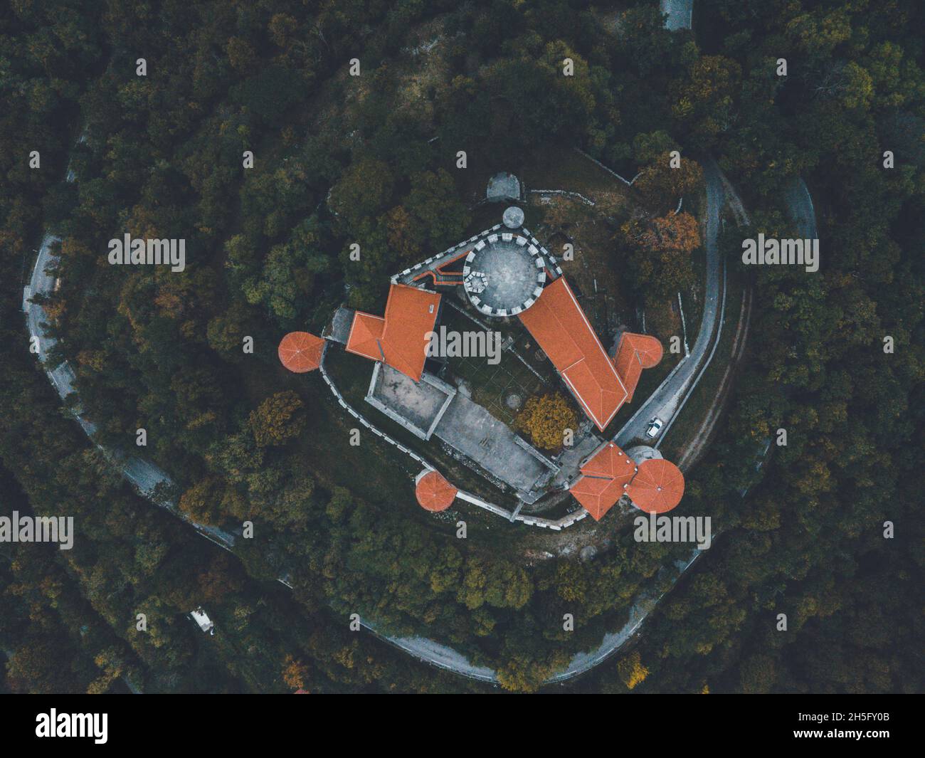 Branik (Rihemberk) Castle by Drone in Slovenia Stock Photo - Alamy