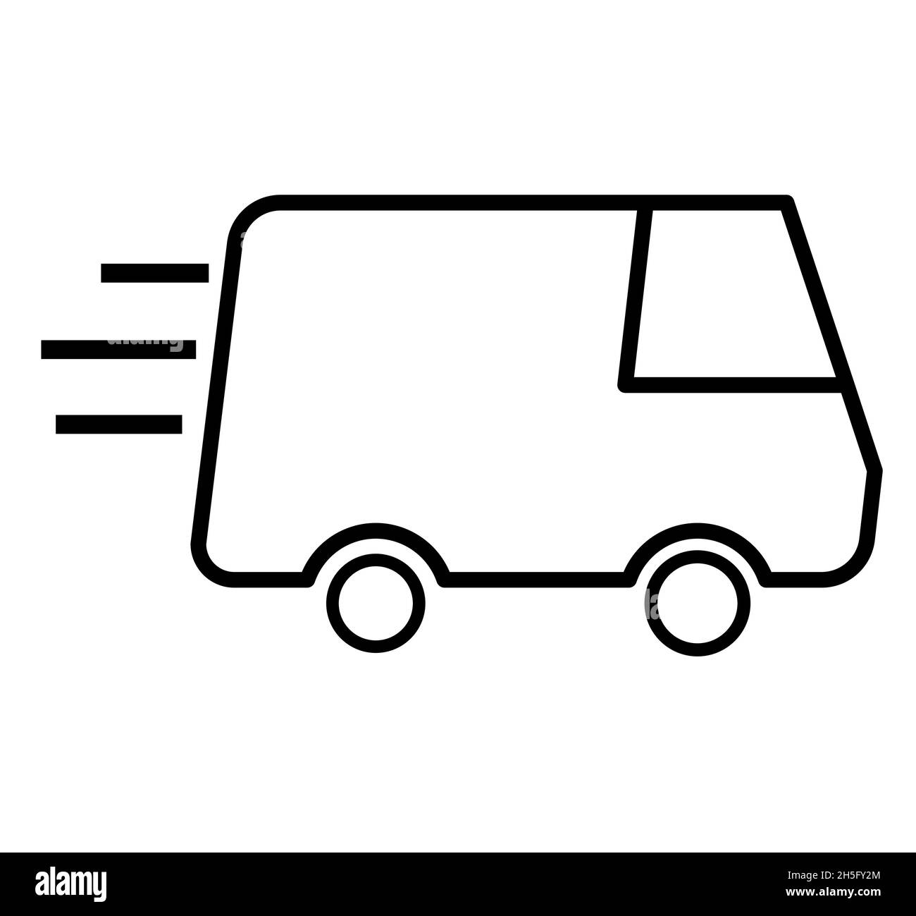 Delivery line car icon delivery sign vector delivery truck illustration ...