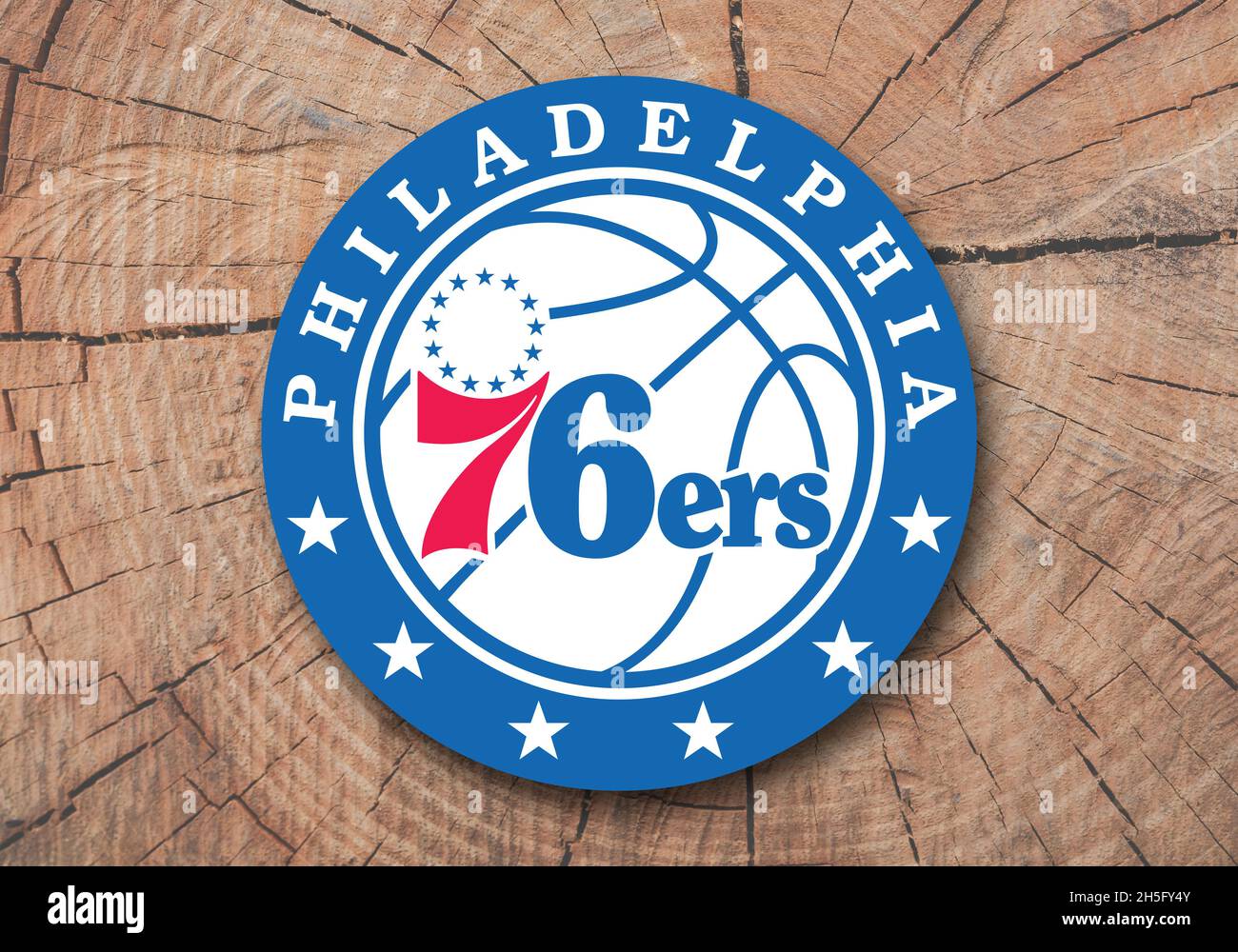 Coat of arms Philadelphia 76ers, Philadelphia, they compete in the ...