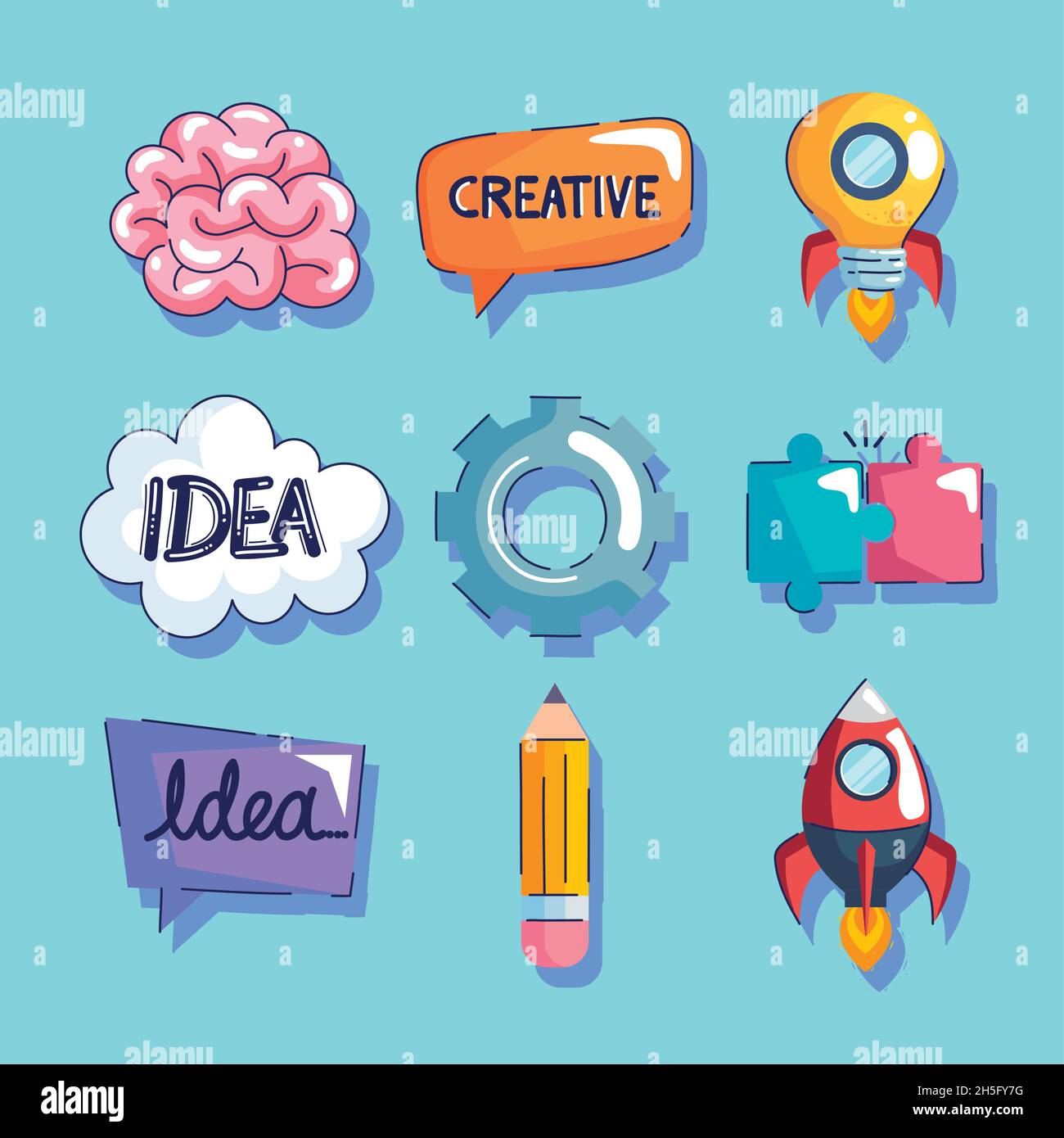 idea and creative icons Stock Vector Image & Art - Alamy