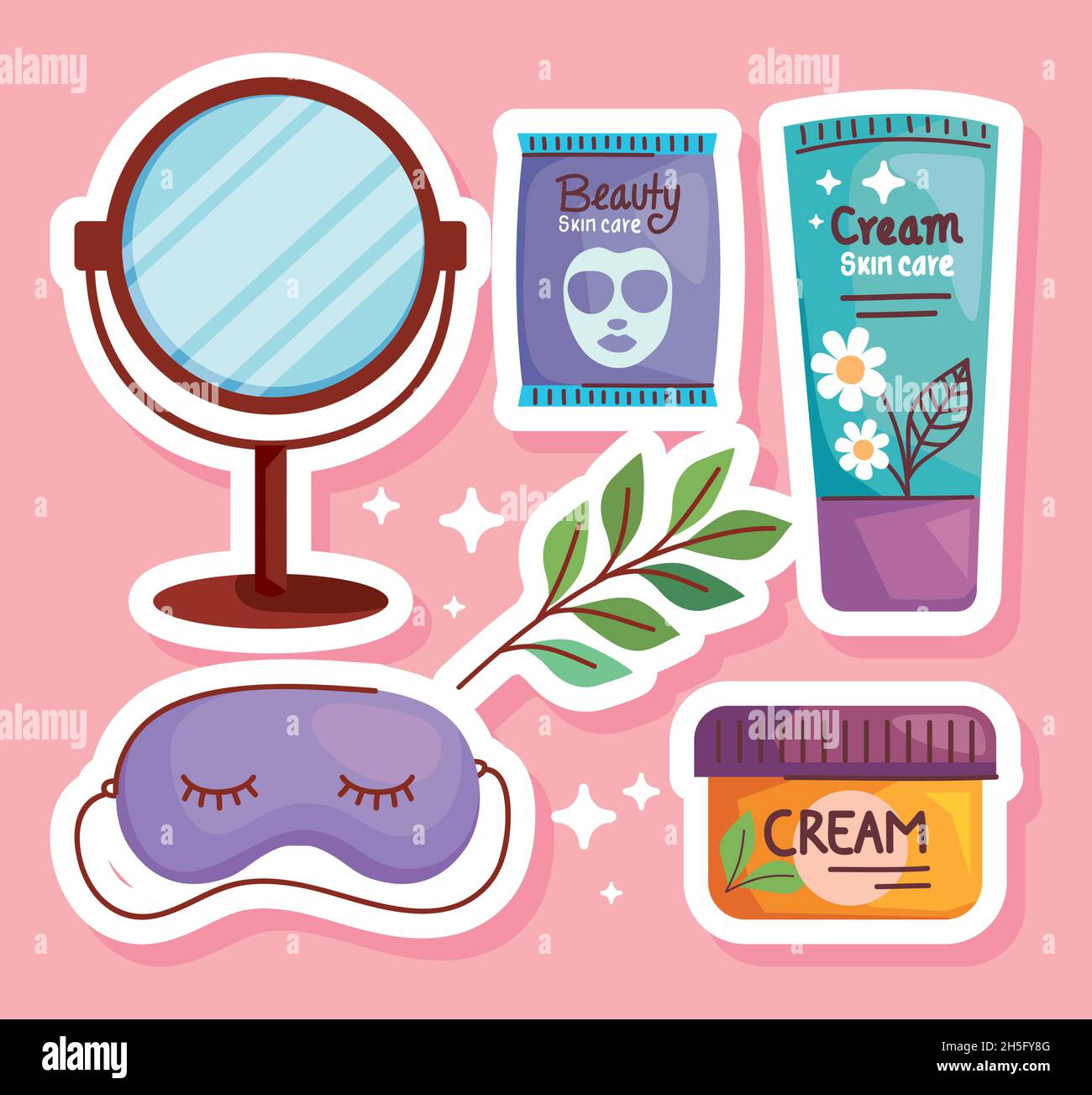 beauty skin care icons Stock Vector Image & Art - Alamy