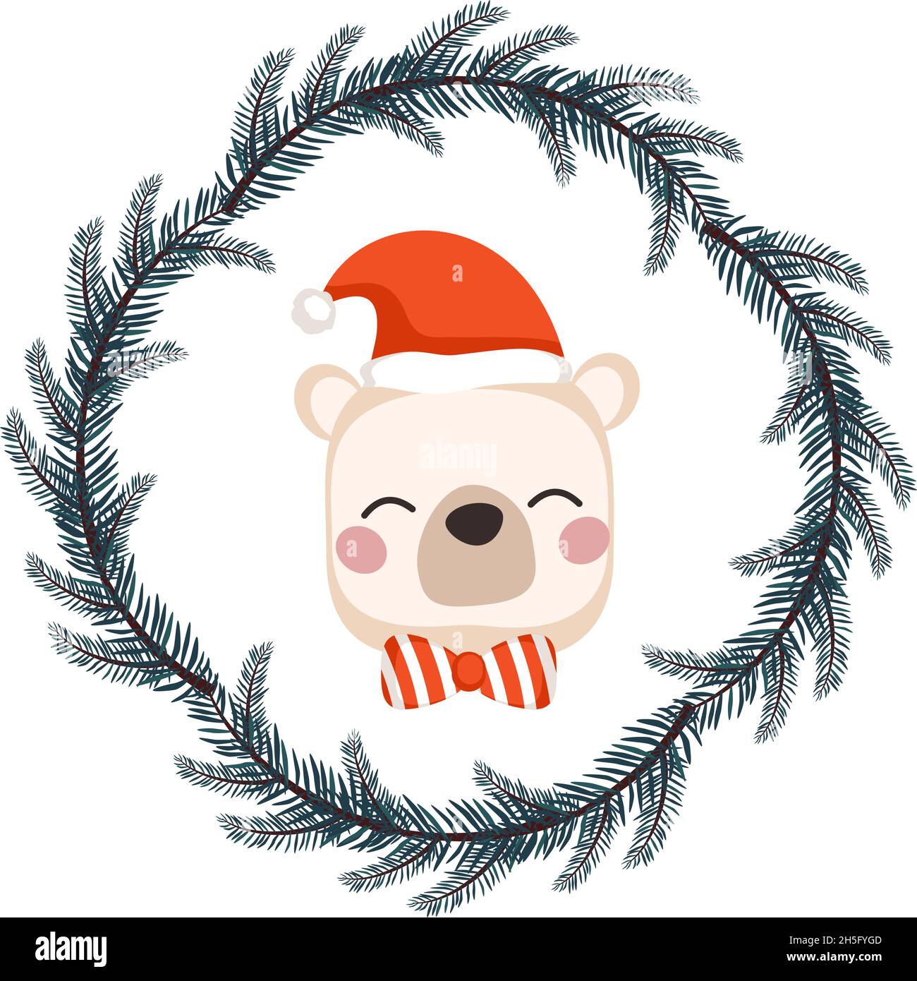Holiday Polar Bear Clip Art