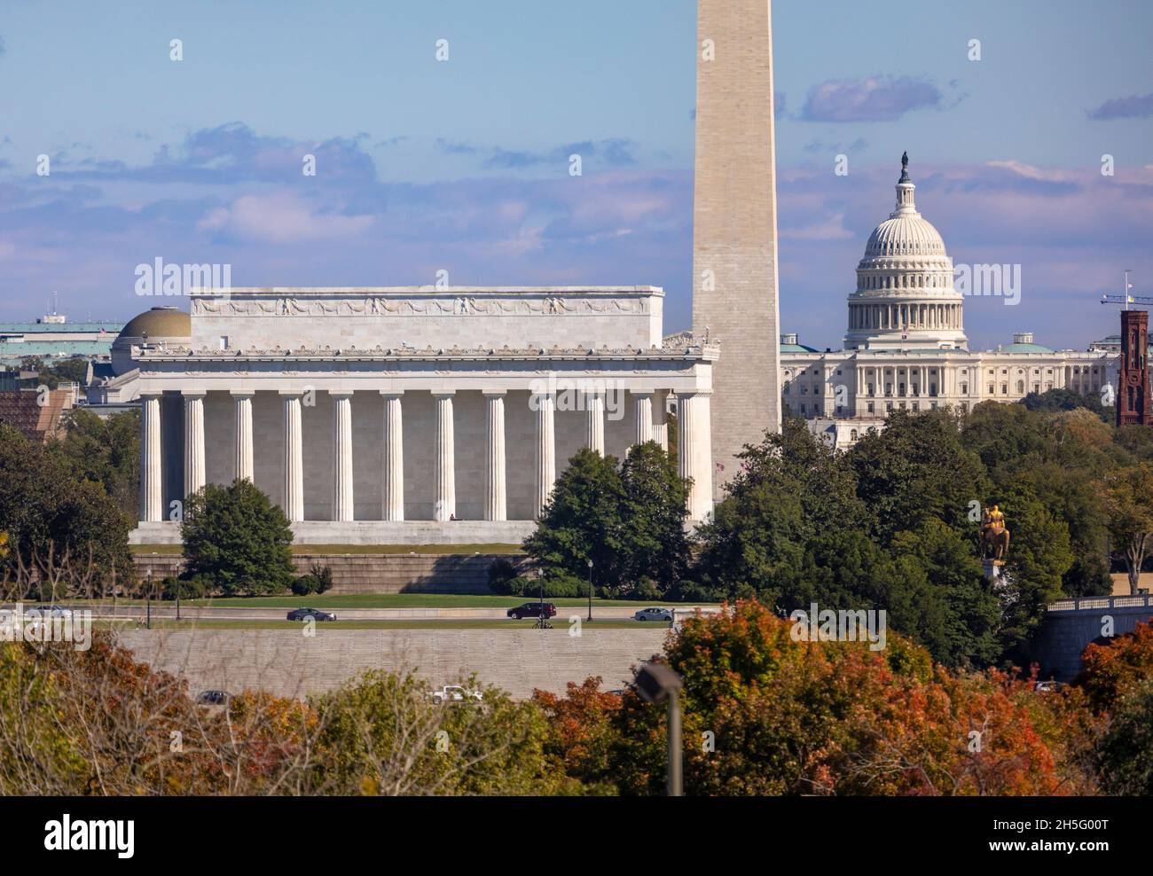 WASHINGTON, DC, USA - Lincoln Memorial, Washington Monument, U.S ...