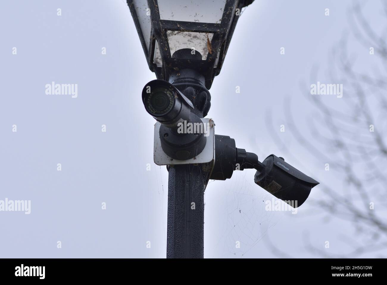 Surveillance camera on light pole hi-res stock photography and images ...