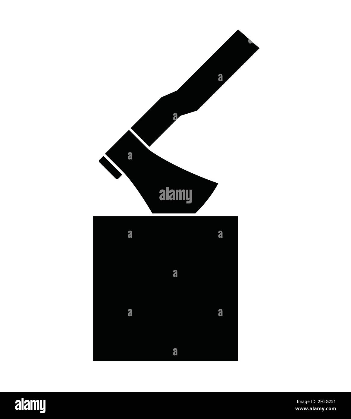 Ax icon flat vector illustration isolated on white background Stock ...