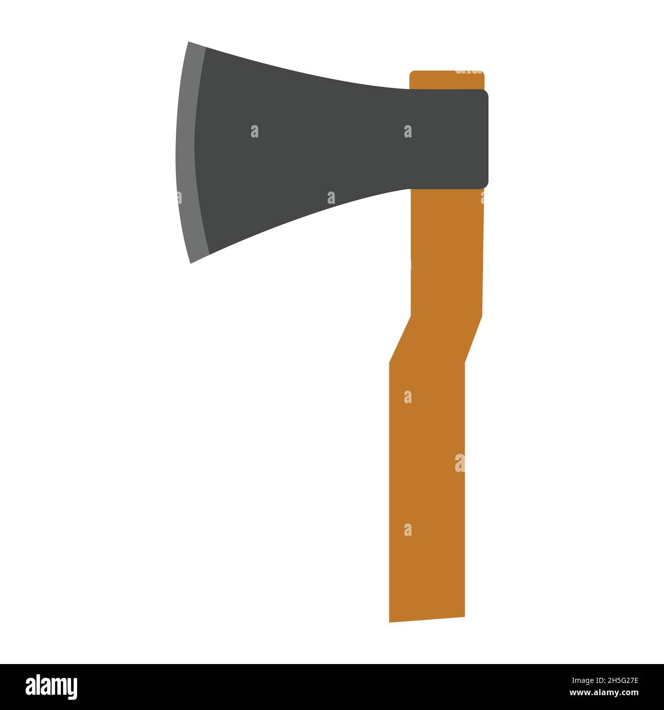 Wood ax icon black flat design vector illustration isolated on white ...