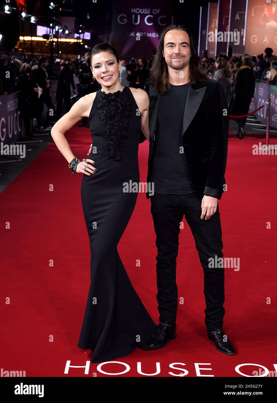 Magdalena Sverlander and Jason McNab attending the House of Gucci UK ...