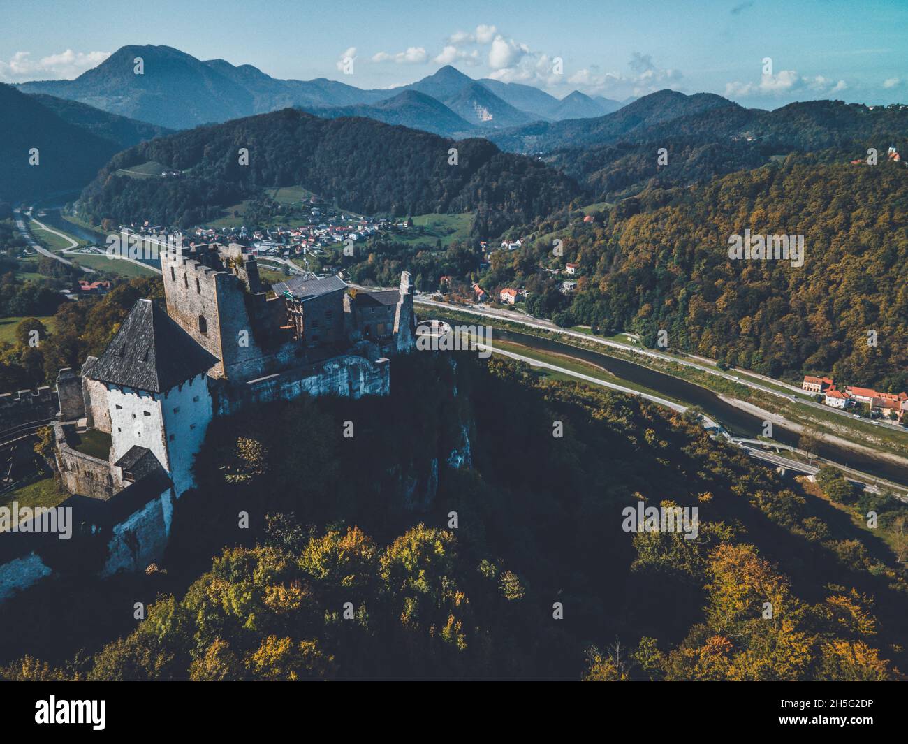 Celje castle in slovenia drone hi-res stock photography and images - Alamy