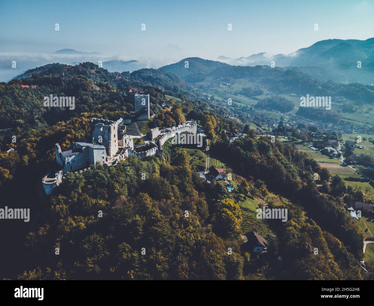 Celje castle in slovenia drone hi-res stock photography and images - Alamy