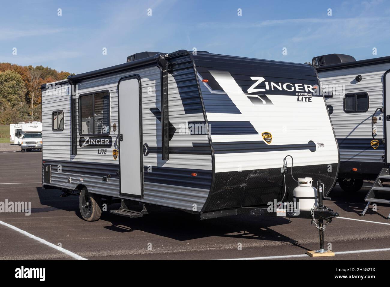 Peru - Circa November 2021: Zinger Fifth Wheel Travel Trailers. Zinger ...