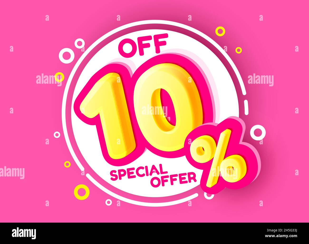 Special offer 10, off sale banner, flyer retro label. Vector ...