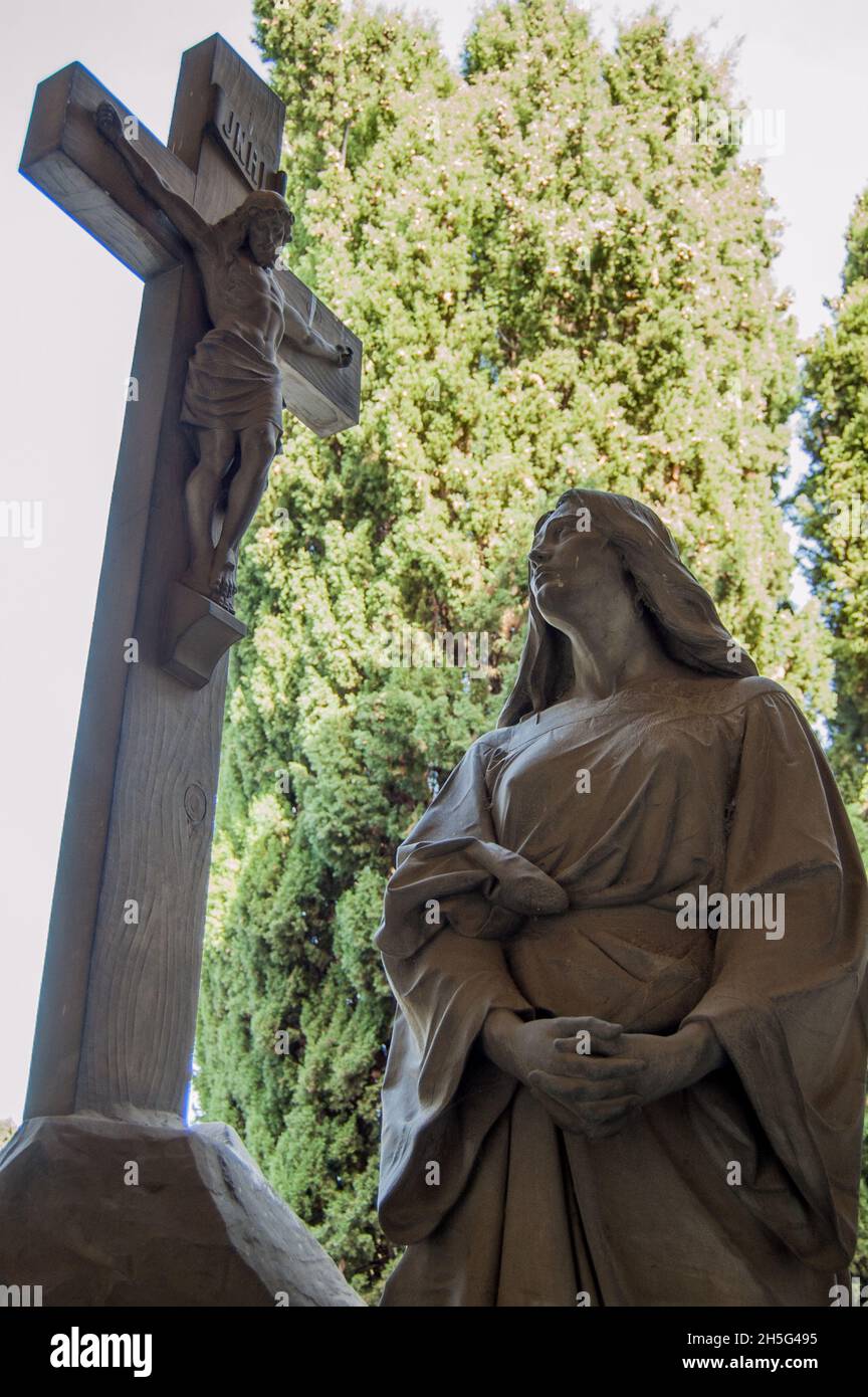 Mary At The Foot Of The Cross Statue
