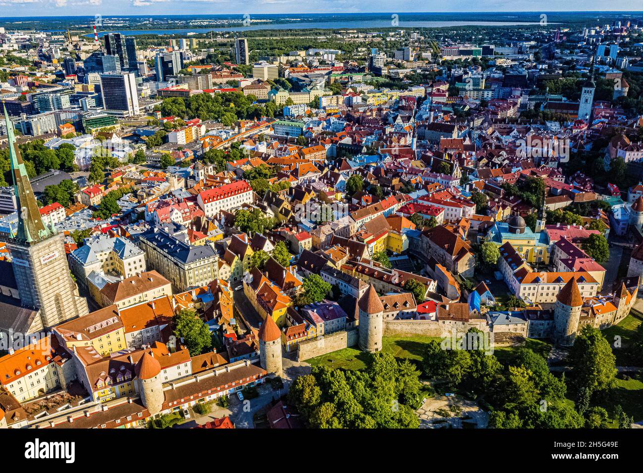 Aerial View Of Tallinn 1,300+ Aerial View Old Town Tallinn Estonia