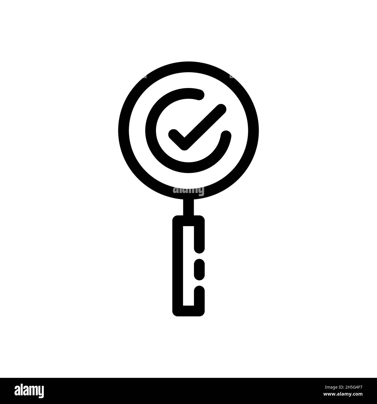 Approved magnifier color line icon. High quality work Stock Vector ...