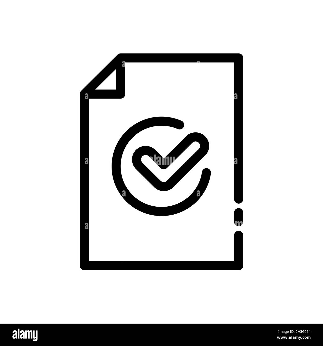 Approved document color line icon. High quality work Stock Vector Image ...