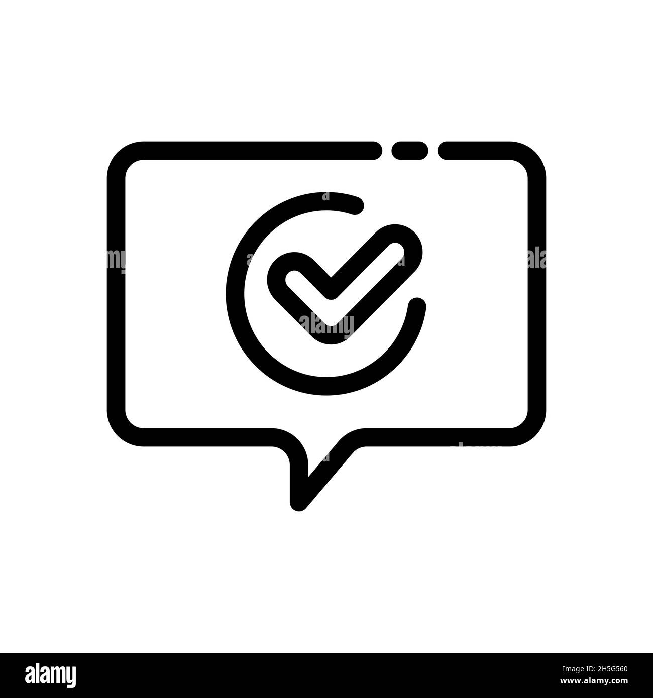 Approved message color line icon. Sign for web page, mobile app Stock ...