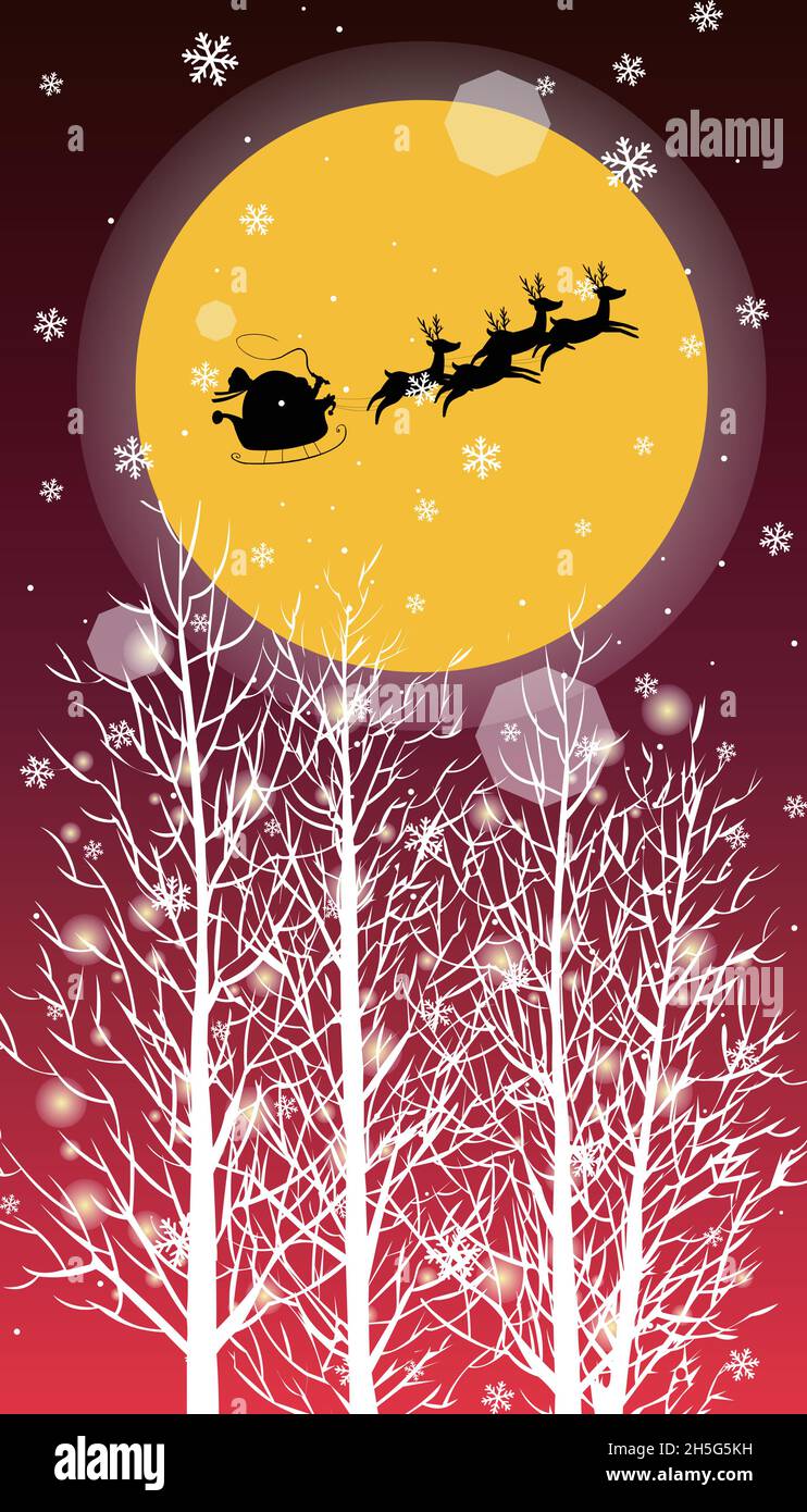 Tall trees with snow Stock Vector Images - Alamy