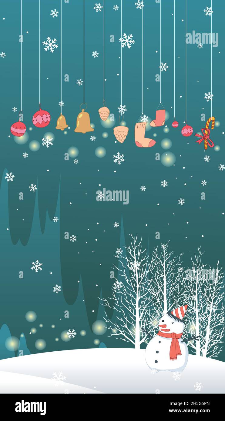 Christmas background snowman decorations Stock Vector Images - Alamy