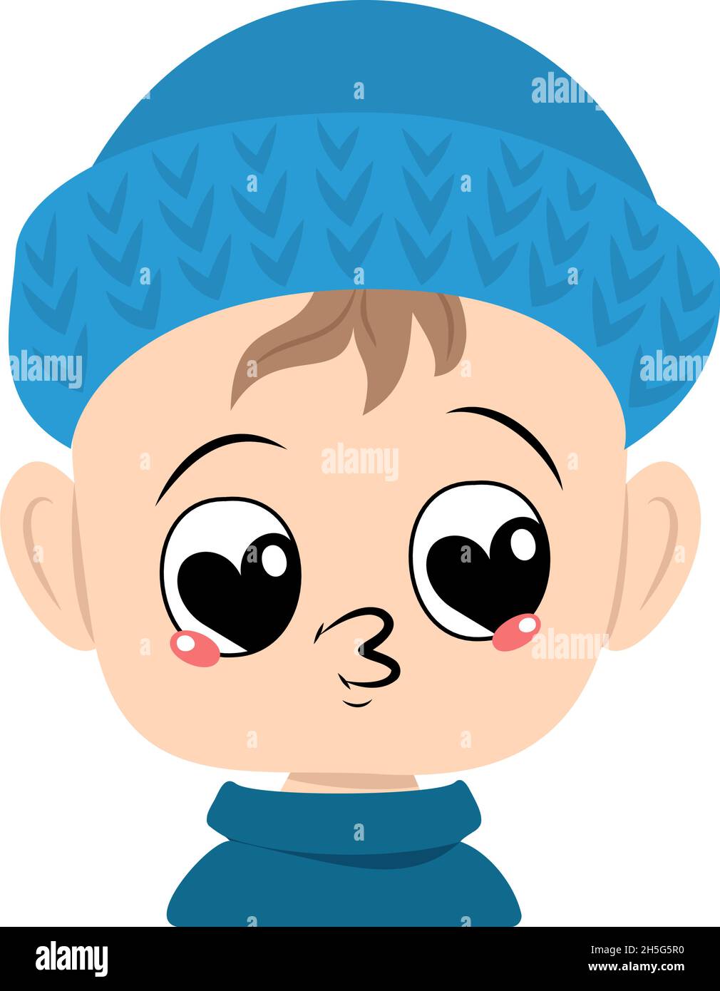 Happy baby in winter Stock Vector Images - Alamy