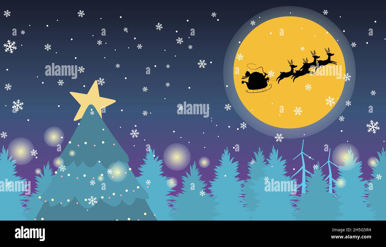 Flying into a pine forest Stock Vector Images - Alamy