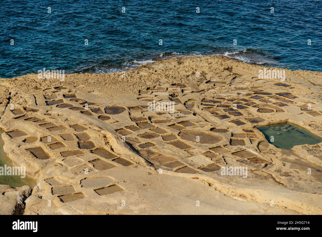 Xwejni Salt Pans and Xlendi Cliffs on Gozo island,Malta.Amazing natural ...