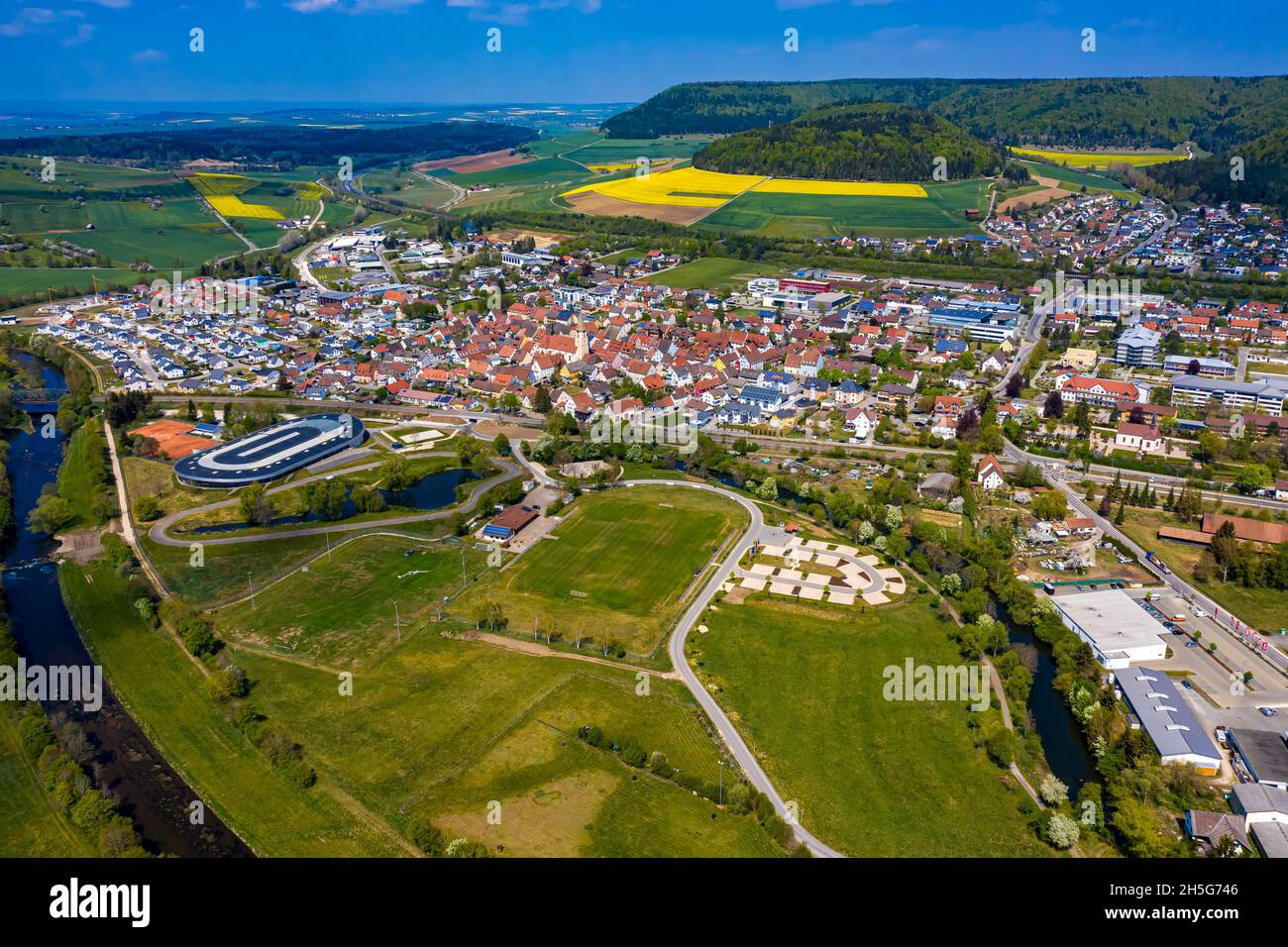 Geisingen Luftbild | Die Stadt Geisingen aus der Luft Stock Photo - Alamy