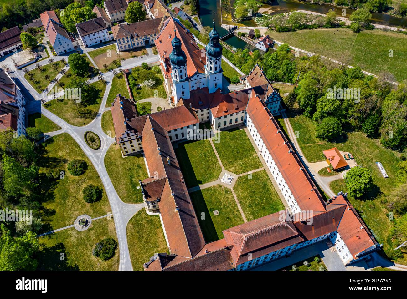 Luftbildaufnahme kloster obermarchtal hi-res stock photography and ...