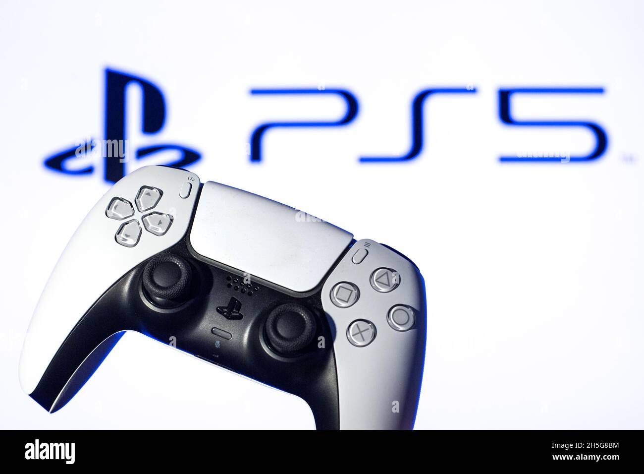 Spain. 08th Nov, 2021. In this photo illustration, a PlayStation 5 ...