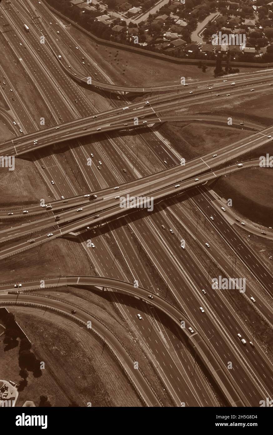 Aerial View of Don Valley and Highway #401, Toronto, Ontario, Canada ...