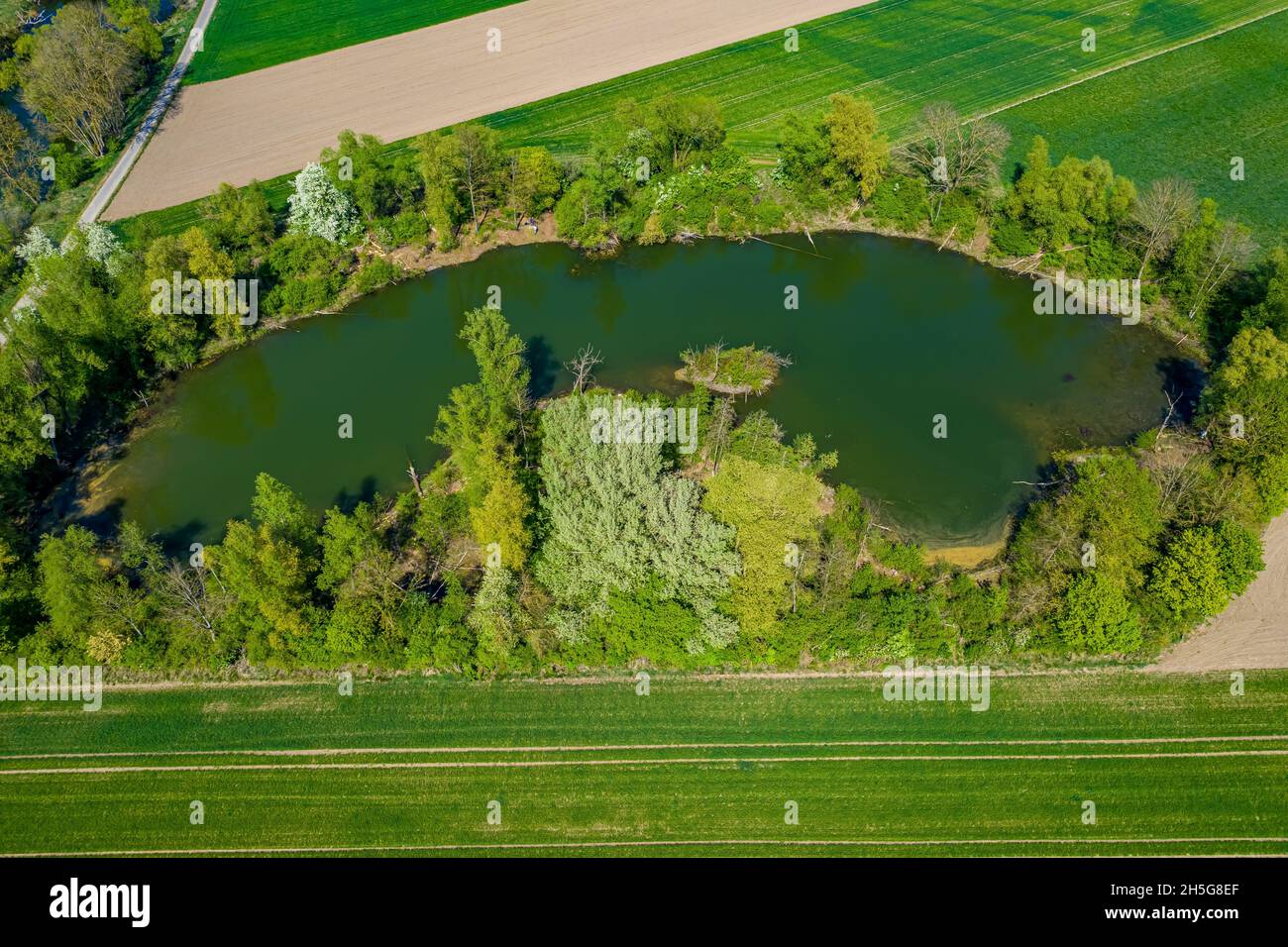 Die Donau aus der Luft | River Donau in Germany from above Stock Photo ...