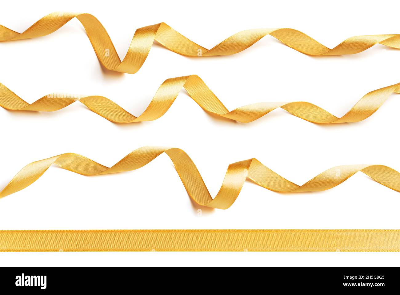 Set golden spiral ribbon hi-res stock photography and images - Alamy